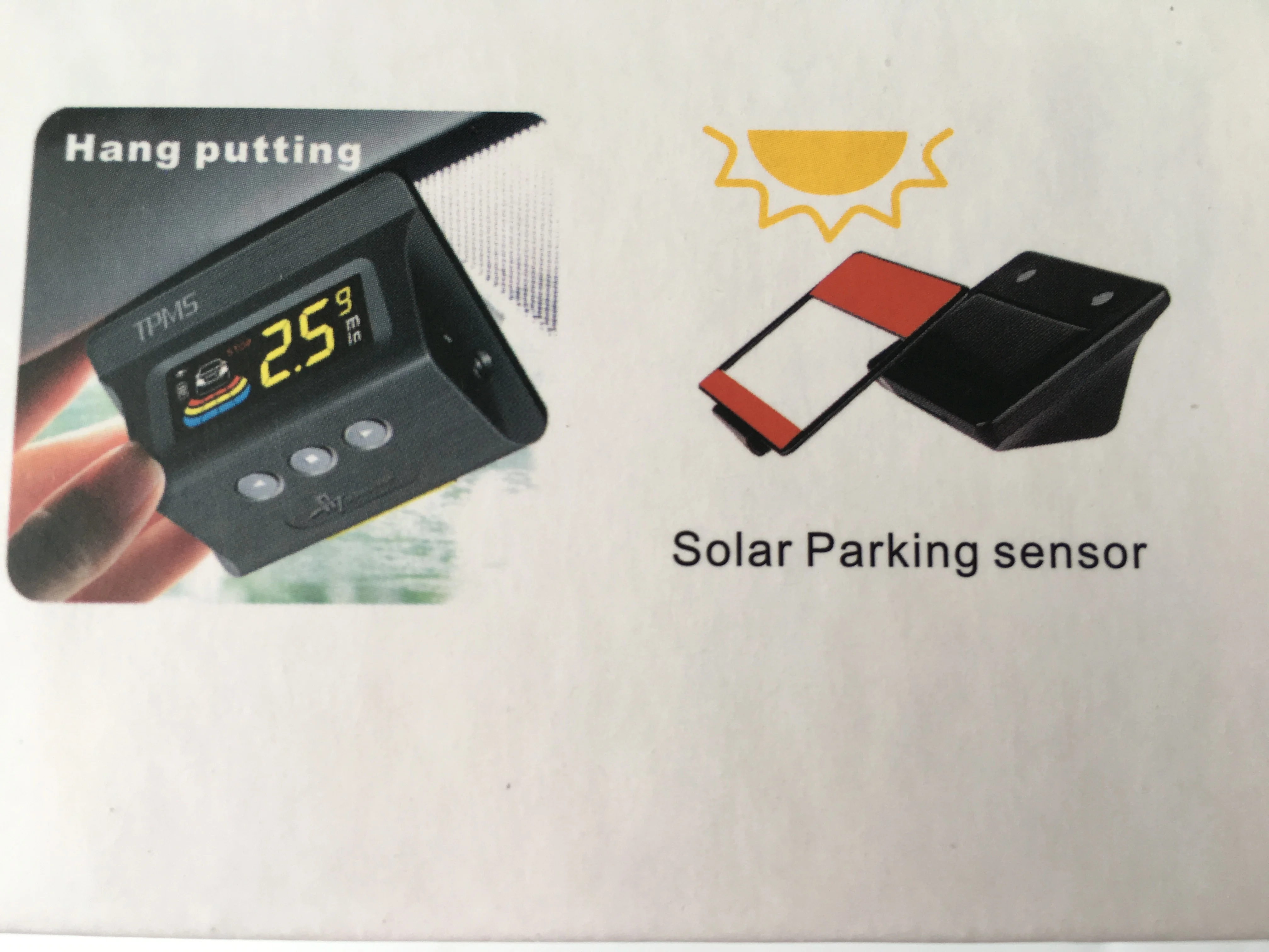 360 Ops Car Solar Wireless Parking Sensor Battery Panel 4 Reverse ...