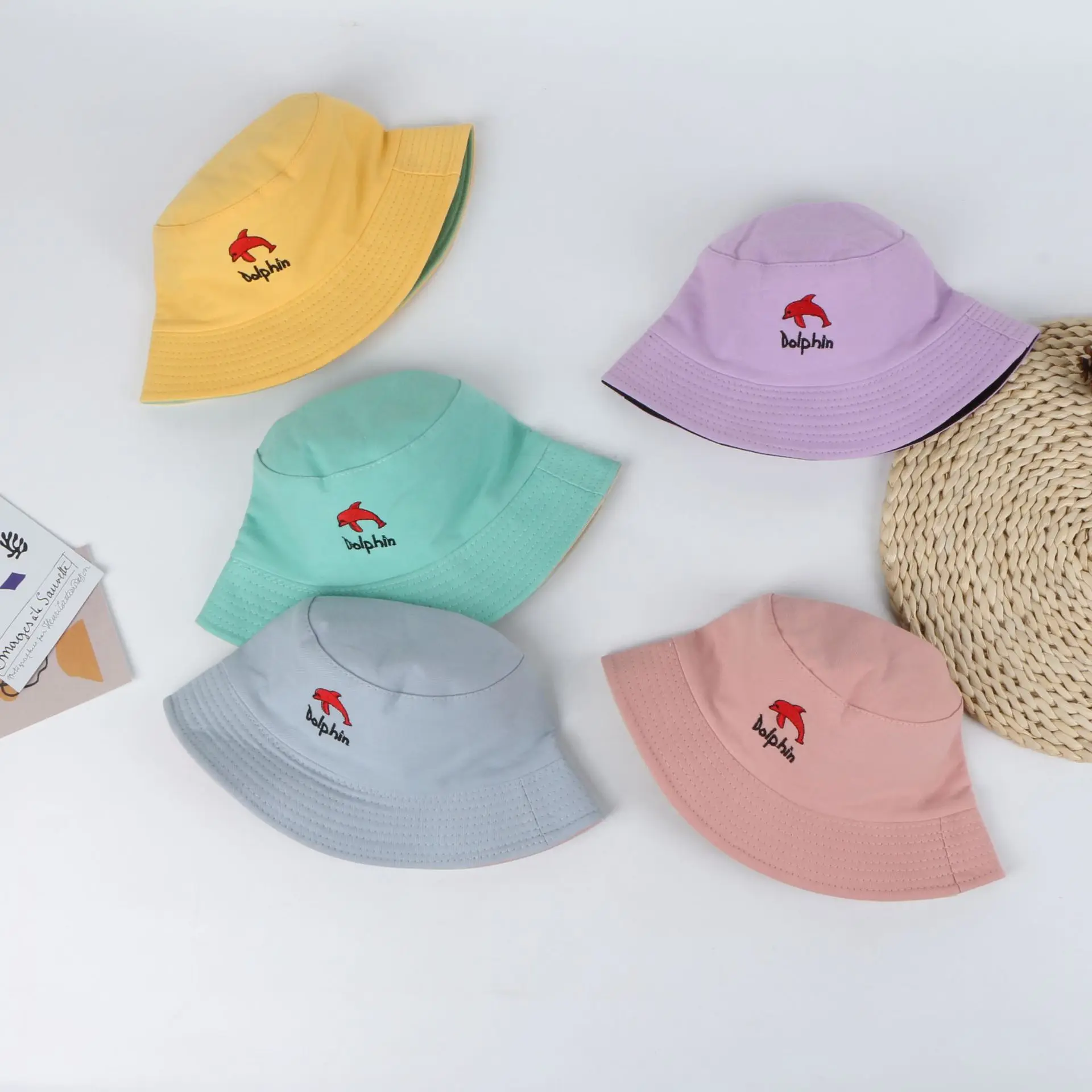 Pink Dolphin Bucket Hat
