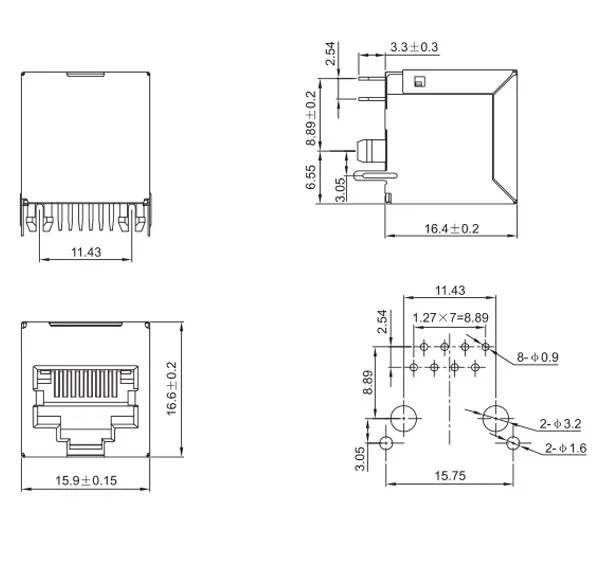Pcb Rj45 Pin Numbers