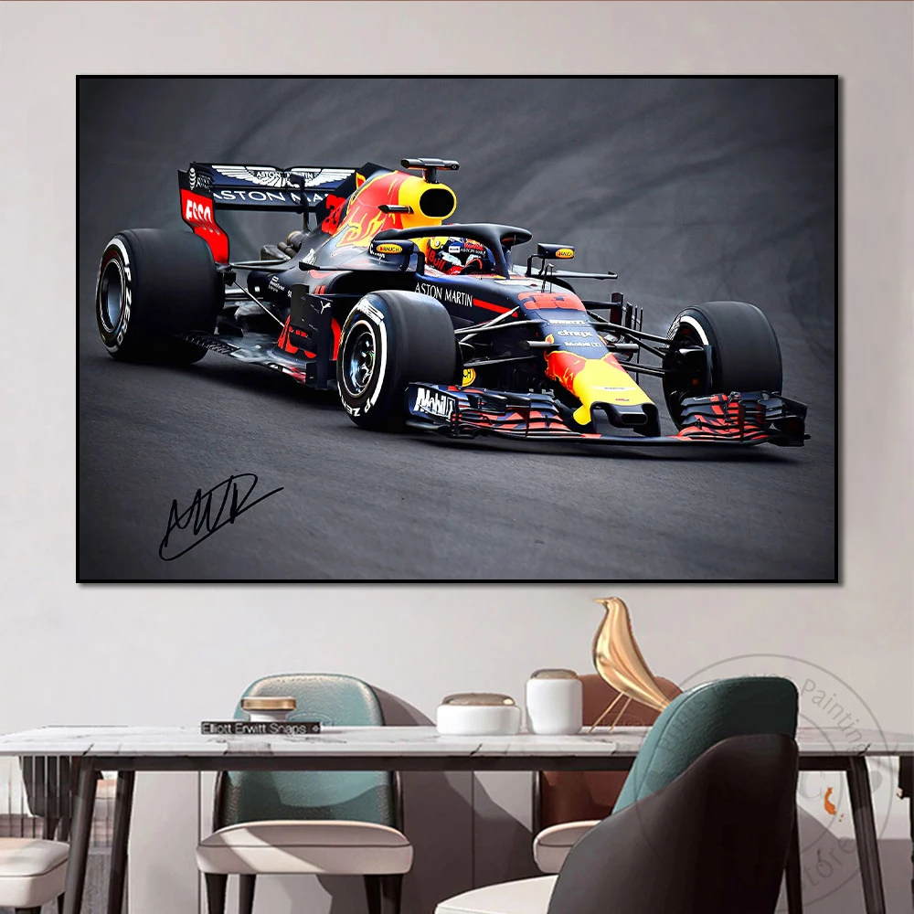 Tableau - Toile,Affiche de course F1,formule 2021,Champion du monde ...