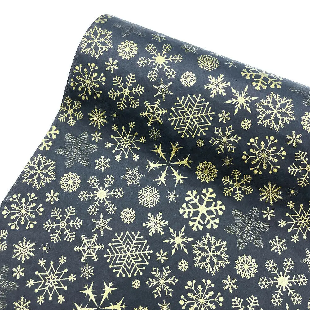 Gold Snowflake Wrapping Paper