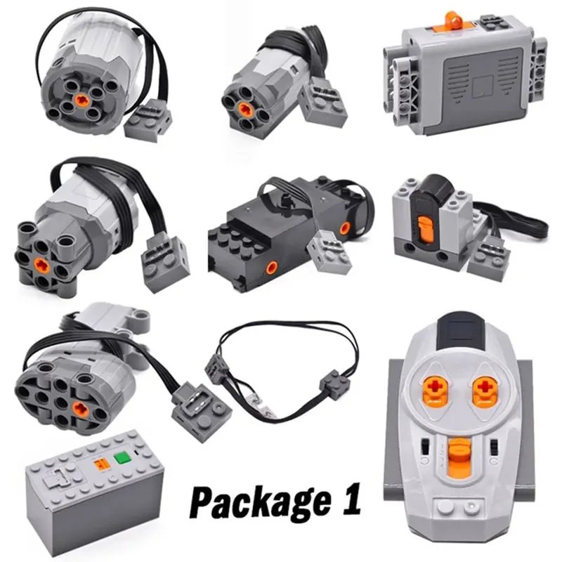 Technical-parts-motor-Sets-multi-power-functions-tool-servo-blocks ...
