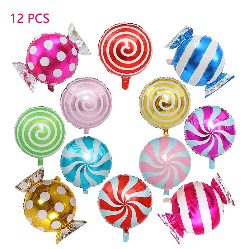 12pcs-set-Colorful-Candy-Foil-Balloons-Lollipop-windmill-Helium-Balloon ...