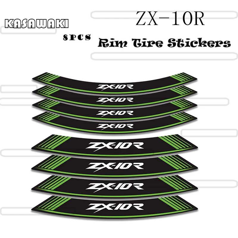 8Pcs Strips Motorcycle inner Wheel Tire Stickers Rim Tape Motorbike ...