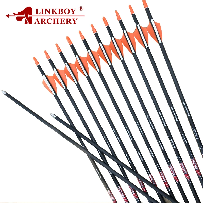 Linkboy-Archery-6pcs-ID4-2mm-30-Carbon-Arrows-Tips-80gr-1-75inch-Arrow ...