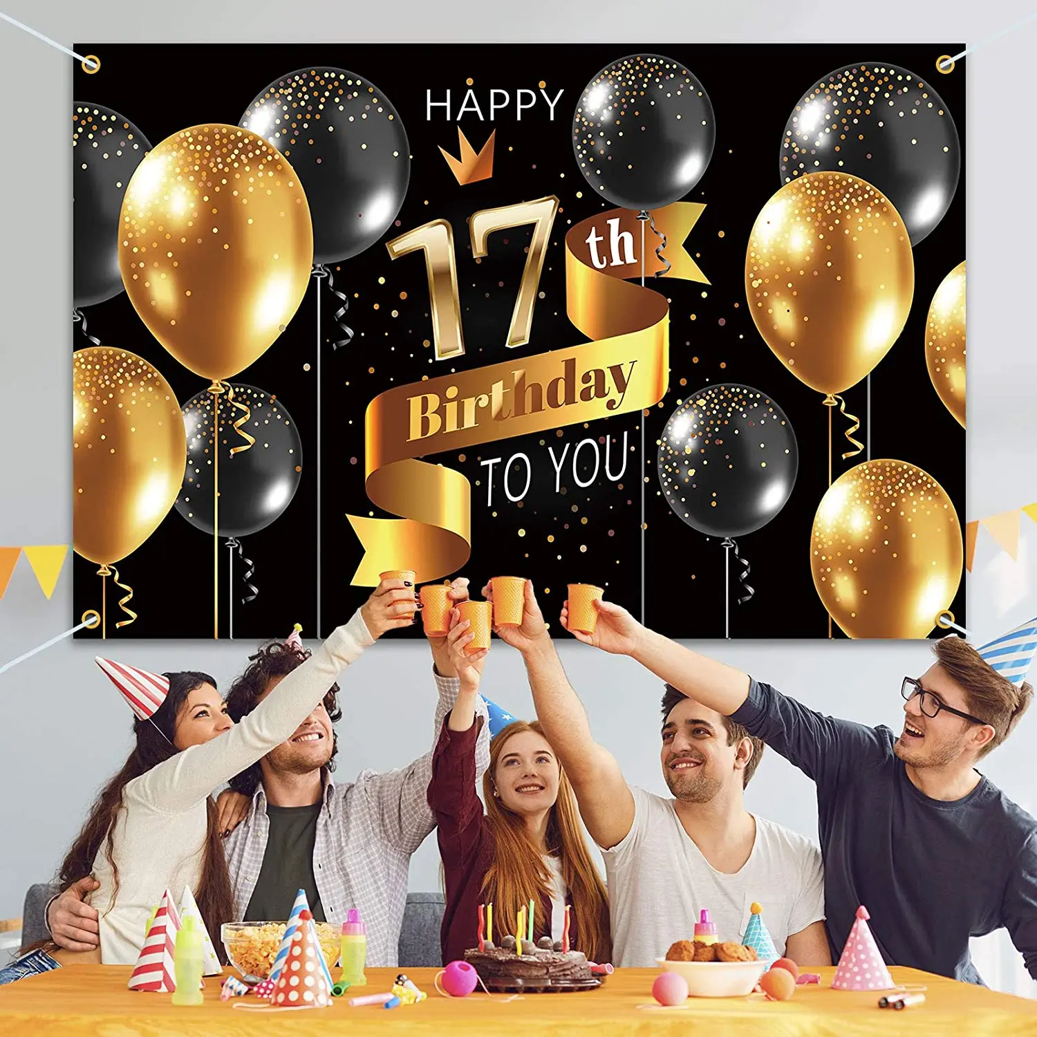 Happy 17th Birthday Banner