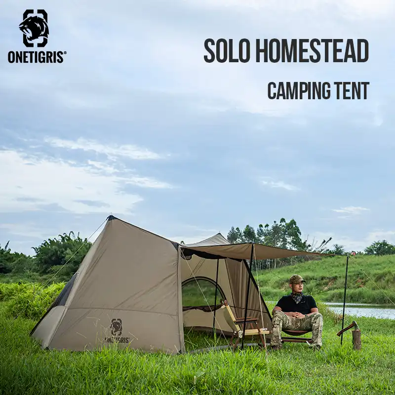 OneTigris IRON WALL Chimney Tent 7 Sided 2 Chamber Single Shelter ...