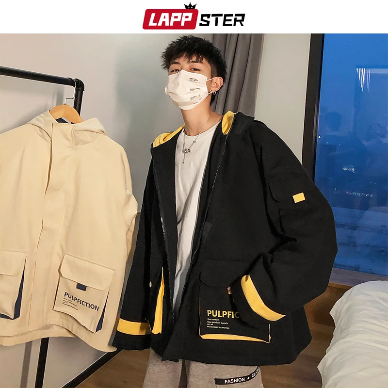 Lappster Men Patchwork Japanese Streetwear Jackets 2020 Autumn Mens ...