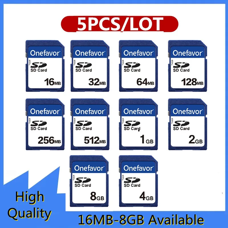 Promotion!!! 5pcs /lot Sd Card 2gb 1gb 512mb 256mb 128mb 64mb 32mb 16mb ...