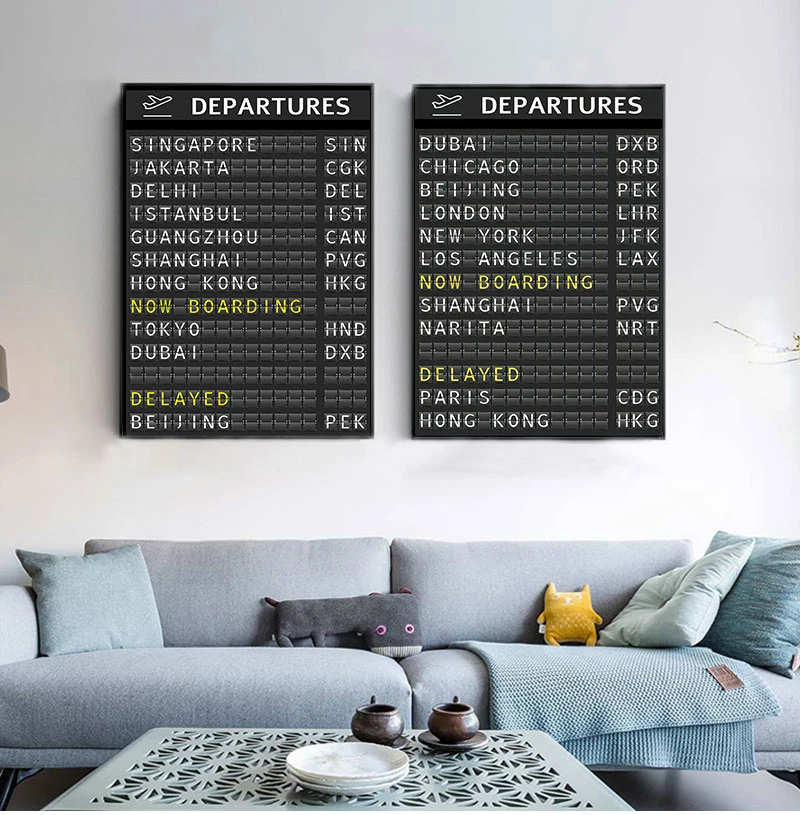 AIRPORT-BOARD-Destination-Board-Posters-and-Prints-Travel-Board-Quote ...