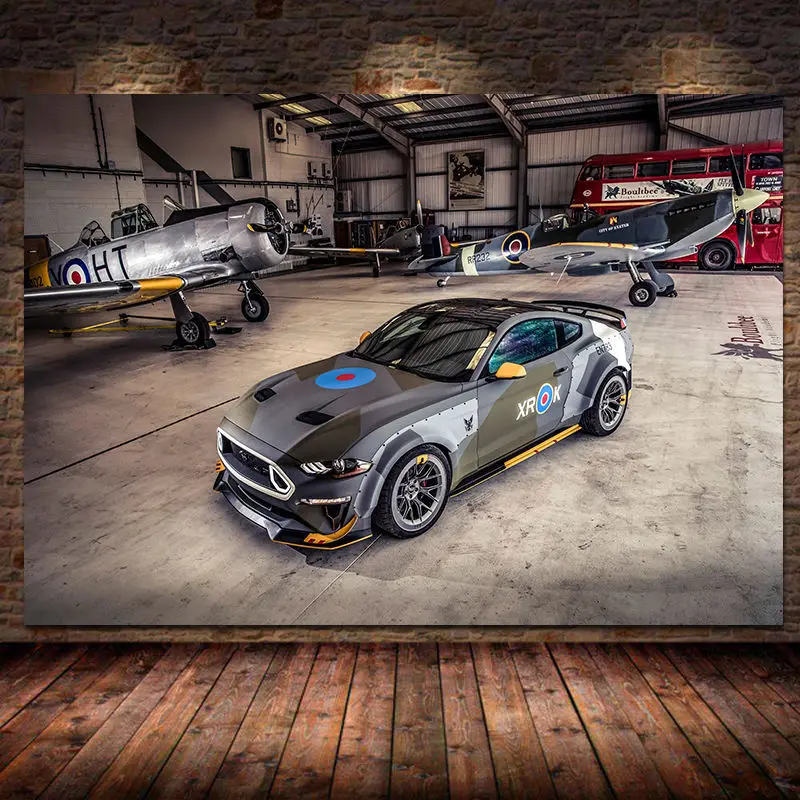 Classic Ford Mustang Wall Art Canvas Painting Posters and Prints Living ...