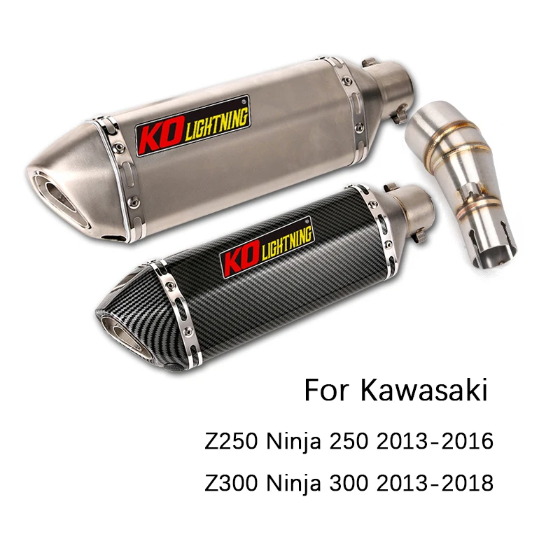 Tubo-de-Escape-medio-para-motocicleta-Kawasaki-silenciador-de-51mm-para ...