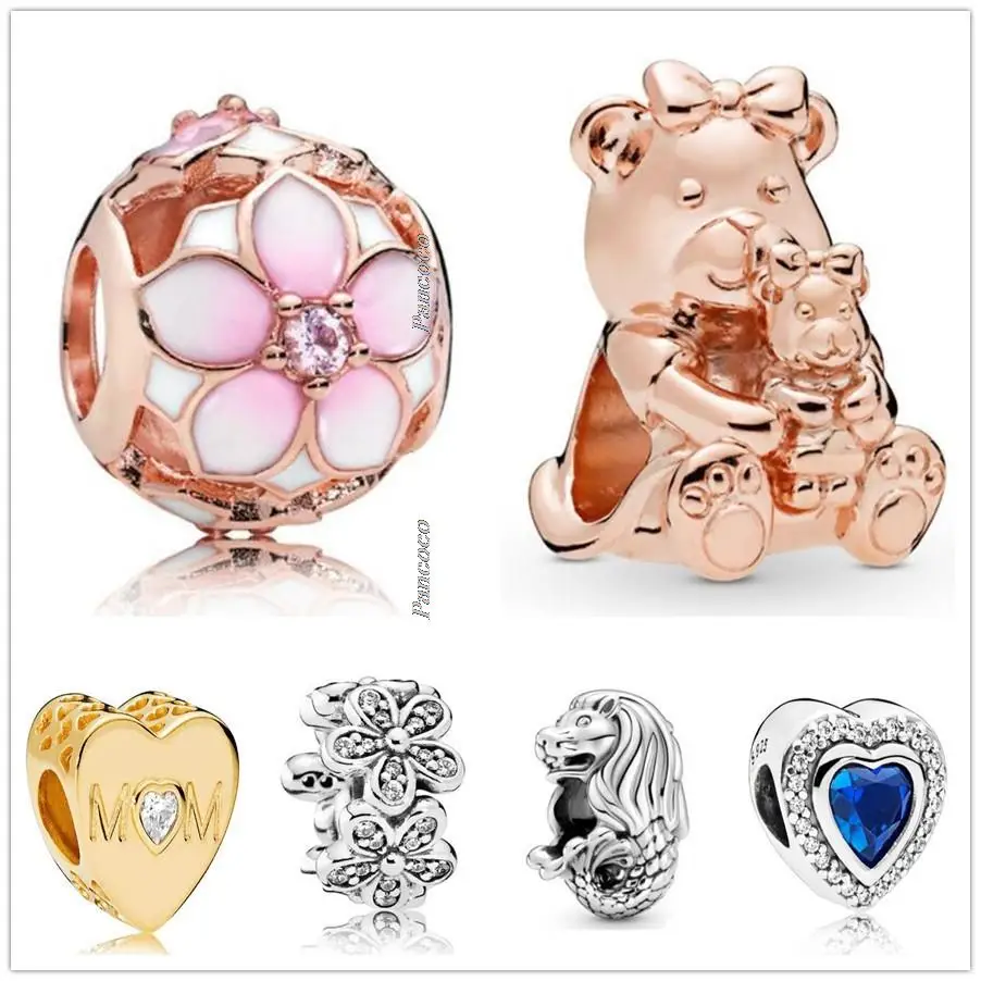 Oso Dora de Plata de Ley 925 con su dulce Lazo y Adorable abalorio para ...