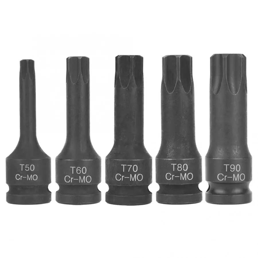 1pcs T50/t60/t70/t80/t90 1/2in Hex Screwdriver Socket Adaptor Star Head ...