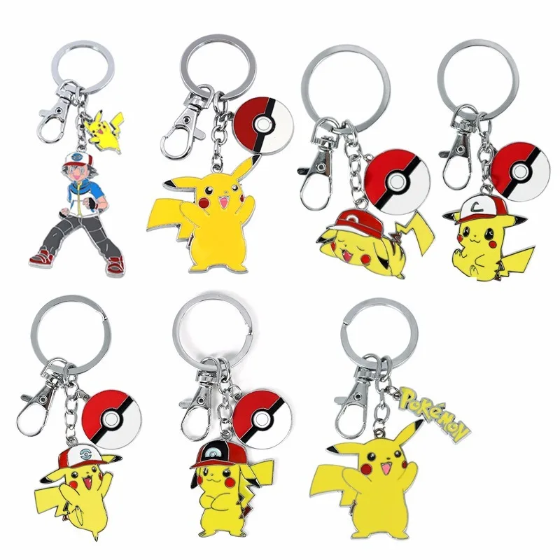 Pokemon Pikachu Anime Zinc Alloy Metal Keyring - KawaiiMerch.com