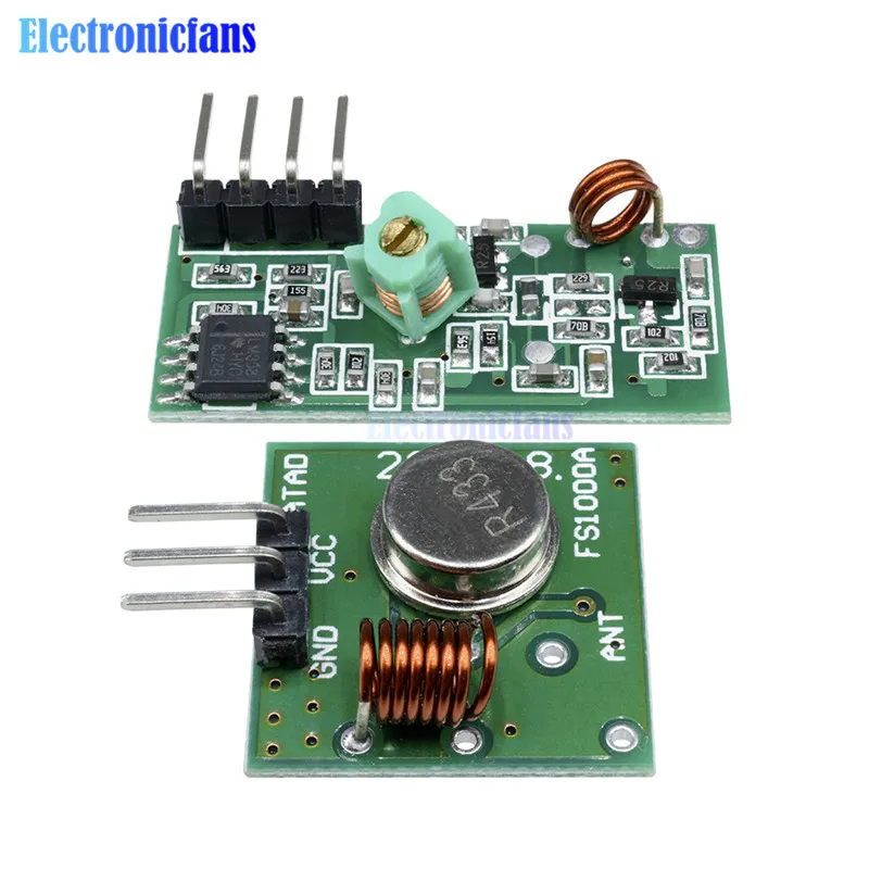 Module émetteur récepteur sans fil RF 433Mhz, Kit de lien 5V cc pour ...