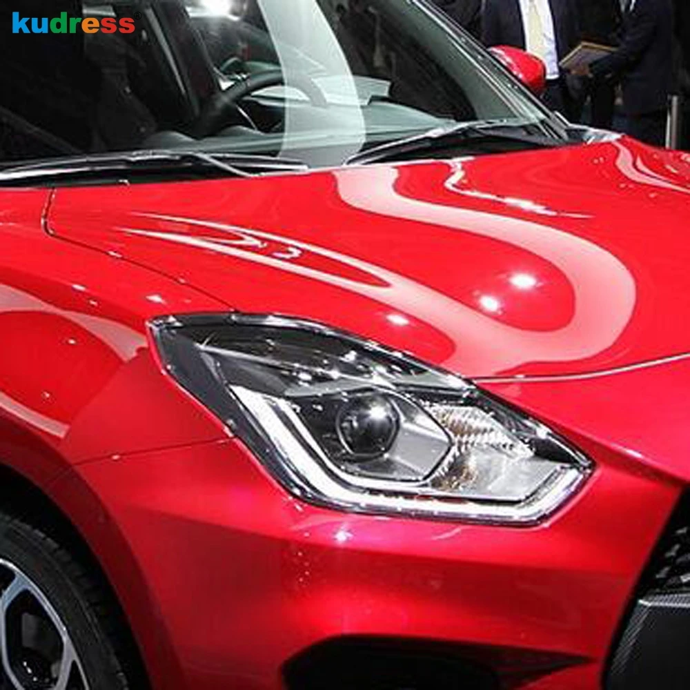 For Suzuki Swift 2017 2018 2019 Abs Chrome Car Head Light Cover Trim ...