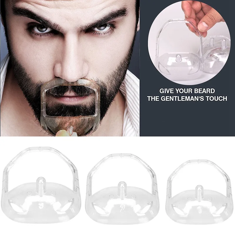 5 개/대 Mens Tool 투명 플라스틱 템플릿 가이드 디자인 콧수염 수염 Goatee 면도 셰이퍼 스타일 면도 브러쉬 수염 ...