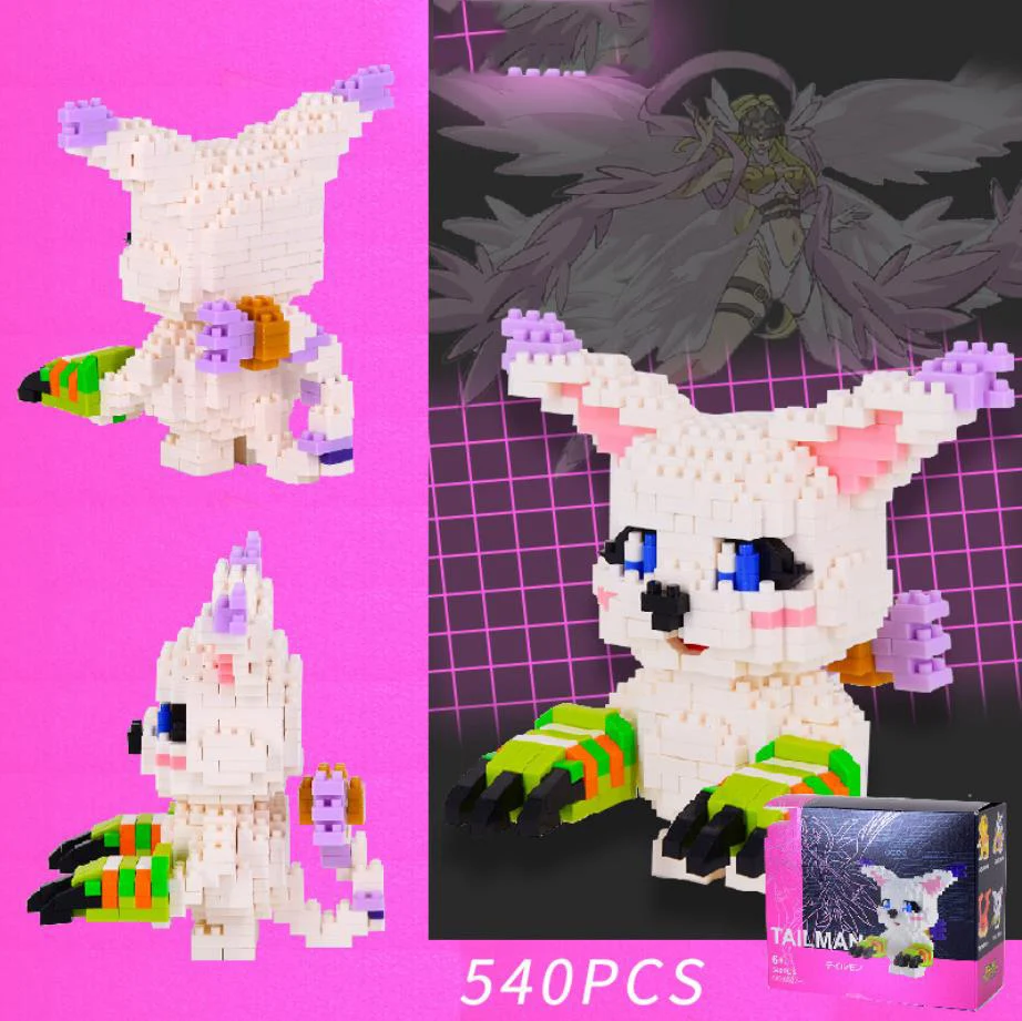 Minecraft Pixel Grid Digimon Gatomon