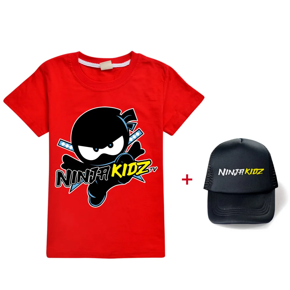 2021-NINJA-KIDZ-Boys-Girls-T-Shirt-hat-Children-Short-Sleeve-Kids ...