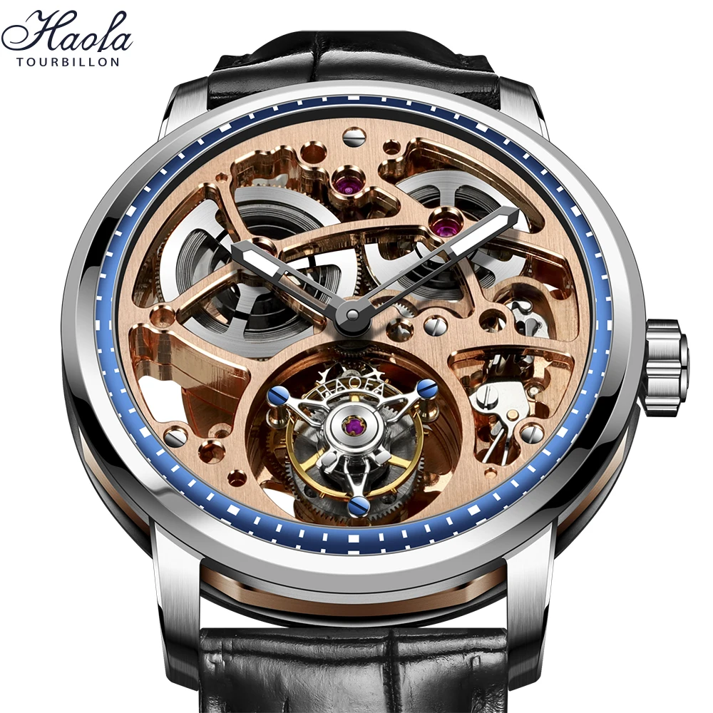 HAOFA Luxury Automatic Tourbillon Wrist Watch For Men Mechanical ...
