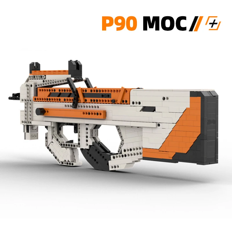 P90 Submachine Gun Asimov Cor Correspondência Moc Série Militar Blocos ...