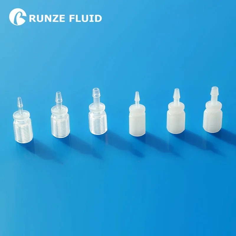 PP PTFE 1/4 28 Female to Barb Plastic Adapters Quick Connector for Soft ...