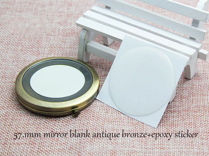 5kits Folding Compact Mirror Pocket Portable Metal Antique Bronze ...