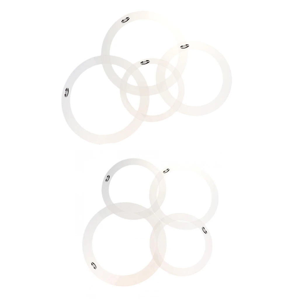 2 Sets Drum Muffler Dampening Rings Percussion Instrument Parts For ...