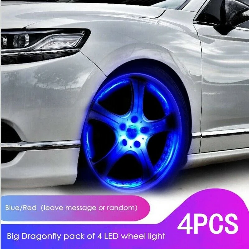 2/4pcs Universal Tyre Light Waterproof Wheel Light Car Bike Motorcycle ...