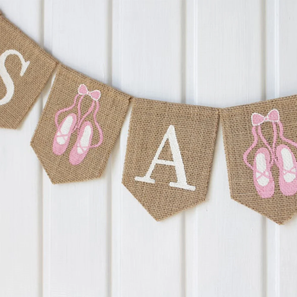 Pink And Brown Baby Shower Banner
