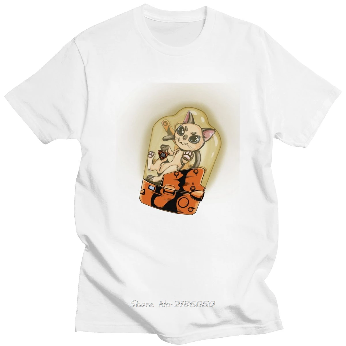 Novelty Death Stranding BB Pod Cat Tshirt Mens แขนสั้นผ้าฝ้าย Tee ...