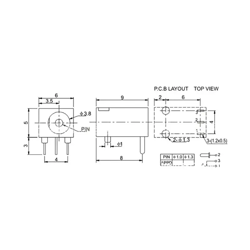 10pcs-DC-003-3-5x1-3mm-DC-Power-Jack-Socket-Connector-3-Pin-Panel-Mount ...