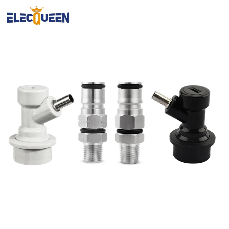 19/32 18 Ball Lock Post with 1/4inch NPT Bulkhead Liquid and Gas kit ...