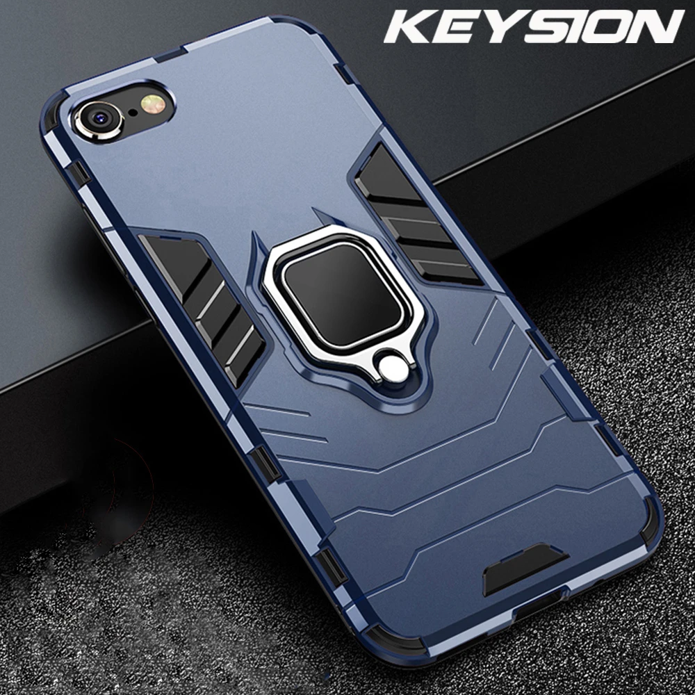 Keysion Shockproof Armor Case For Iphone Se 2020 Se 2 Ring Phone Back ...