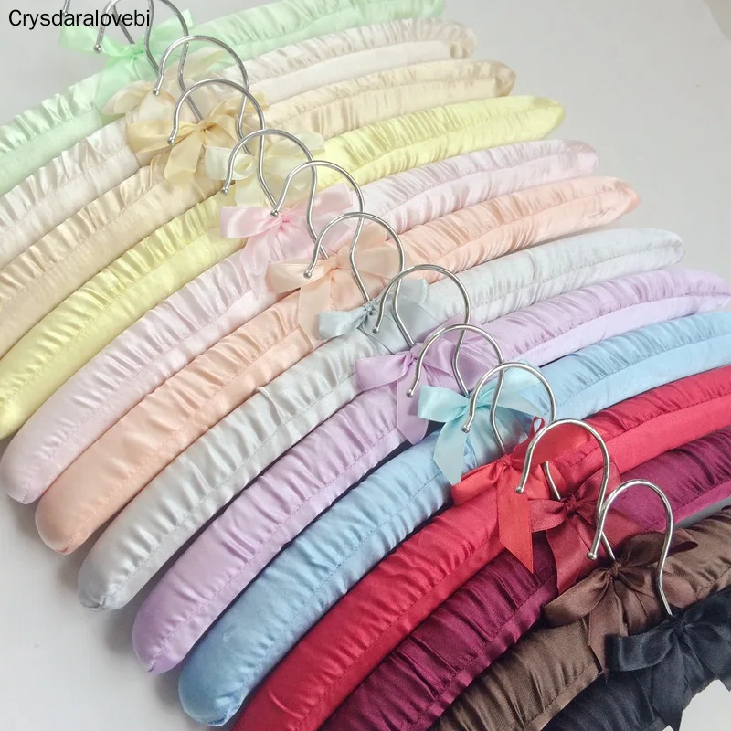 15pcs-Satin-Padded-Hanger-Silk-Wrapped-Clothes-Hanger-Clothes-Hanging ...