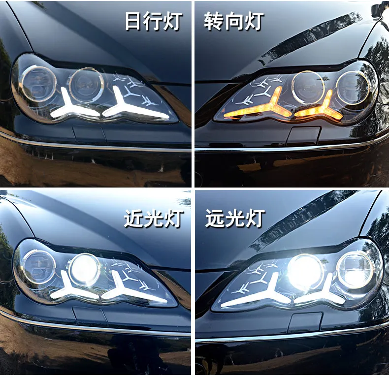 Toyota Mark X Headlights 2004-2009 Reiz Led Headlight Drl Hid Head Lamp ...