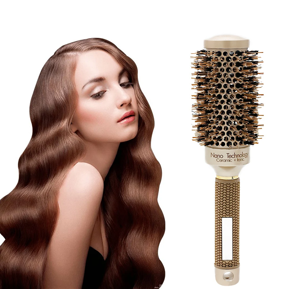 Cylinder curly hair comb Anti static Temperature Resistant Heat ...