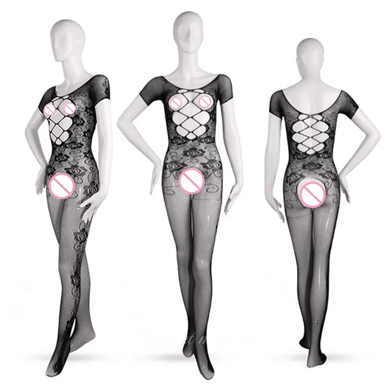 Bas Mis Bas Collants Noirs En Résille Pour Femmes Bas Sexy Sans