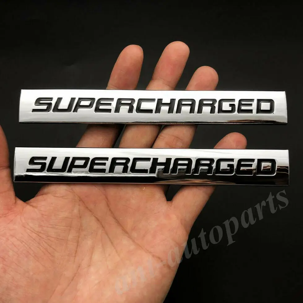 2x-Metal-Chrome-Supercharged-Turbo-Car-Trunk-Emblem-Badge-Decals ...