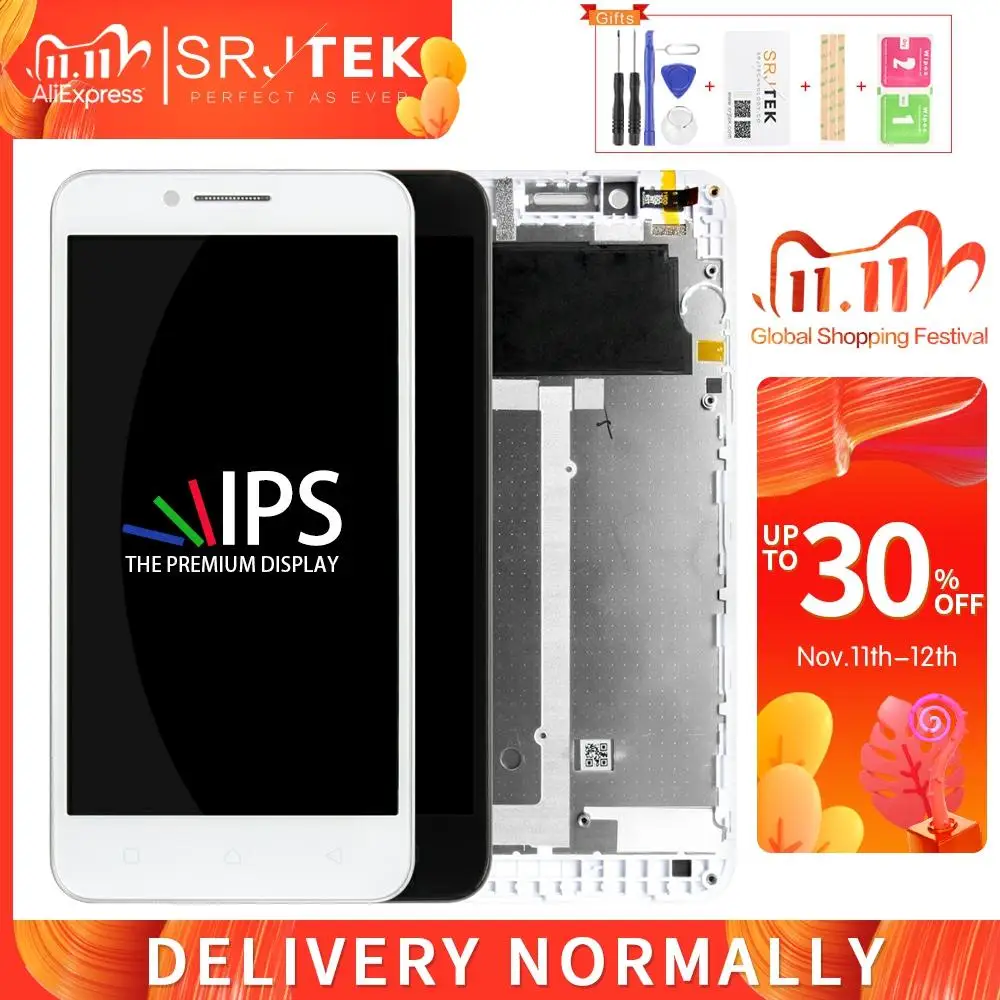 Srjtek screen for Lenovo Vibe C A2020 LCD Display Touch Digitizer Glass ...