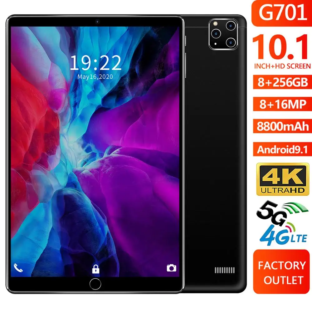 Vender bien G701 Tablet Pc 128G 10,1 pulgadas 4G teléfono llamada 8GB ...