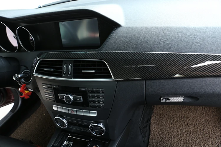 ABS Carbon Fiber Car Interior Center Console Protection Panel Cover ...
