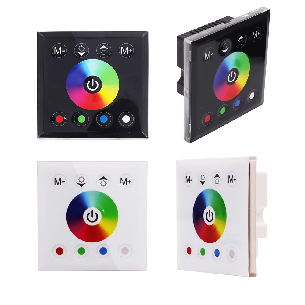 DC12V 24V RGB RGBW Full Touch Panel Controller Wall Mounted RF Dimmer ...