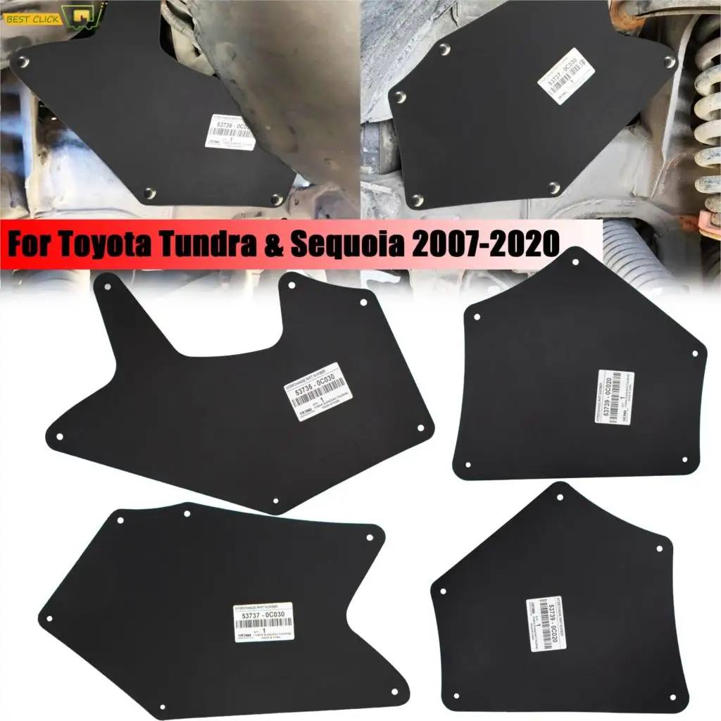 Mud Flaps Fender Liners para Toyota Tundra, Sequoia 07 20, protetores ...