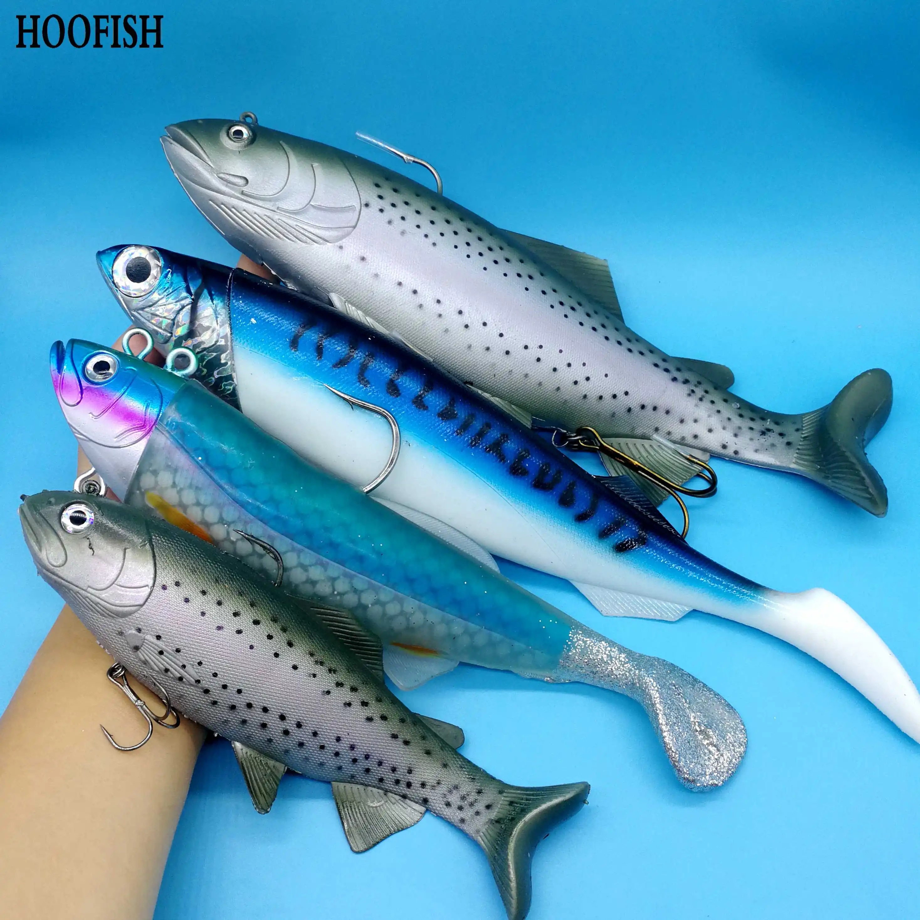 HOOFISH 1Pcs Super Big Soft Fishing Lure 560g/440g/420g/400g/140g Deep ...
