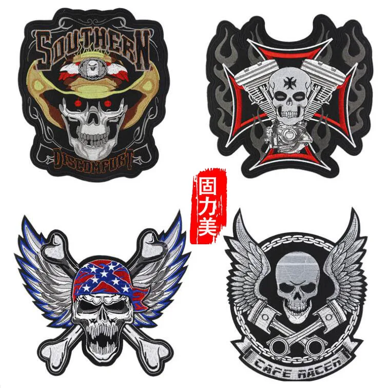 Parche de Metal pesado Punk para ropa, adhesivo térmico bordado para ...