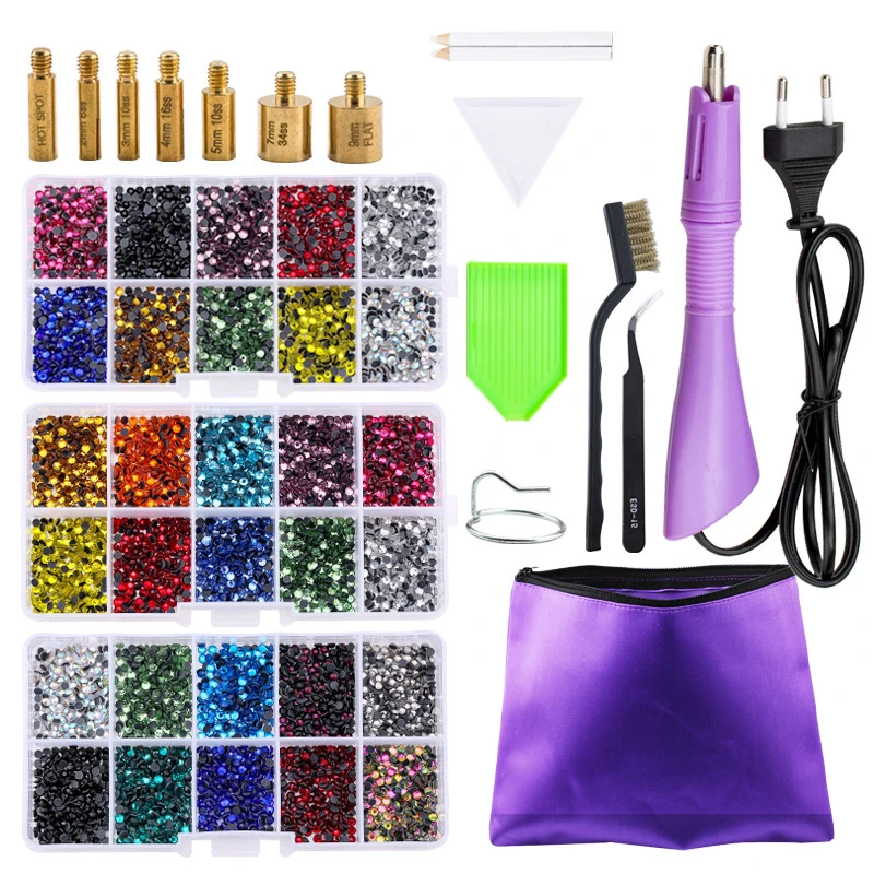 Hot Sale New Set Hot Fix Rhinestones Eu Or Us Plug Hotfix Applicator&7 ...