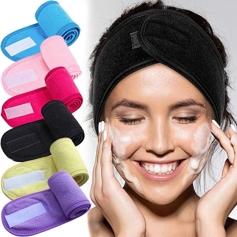 Towel Head Band Spa Face Wash Makeup Sweat Head Wrap Non-slip ...