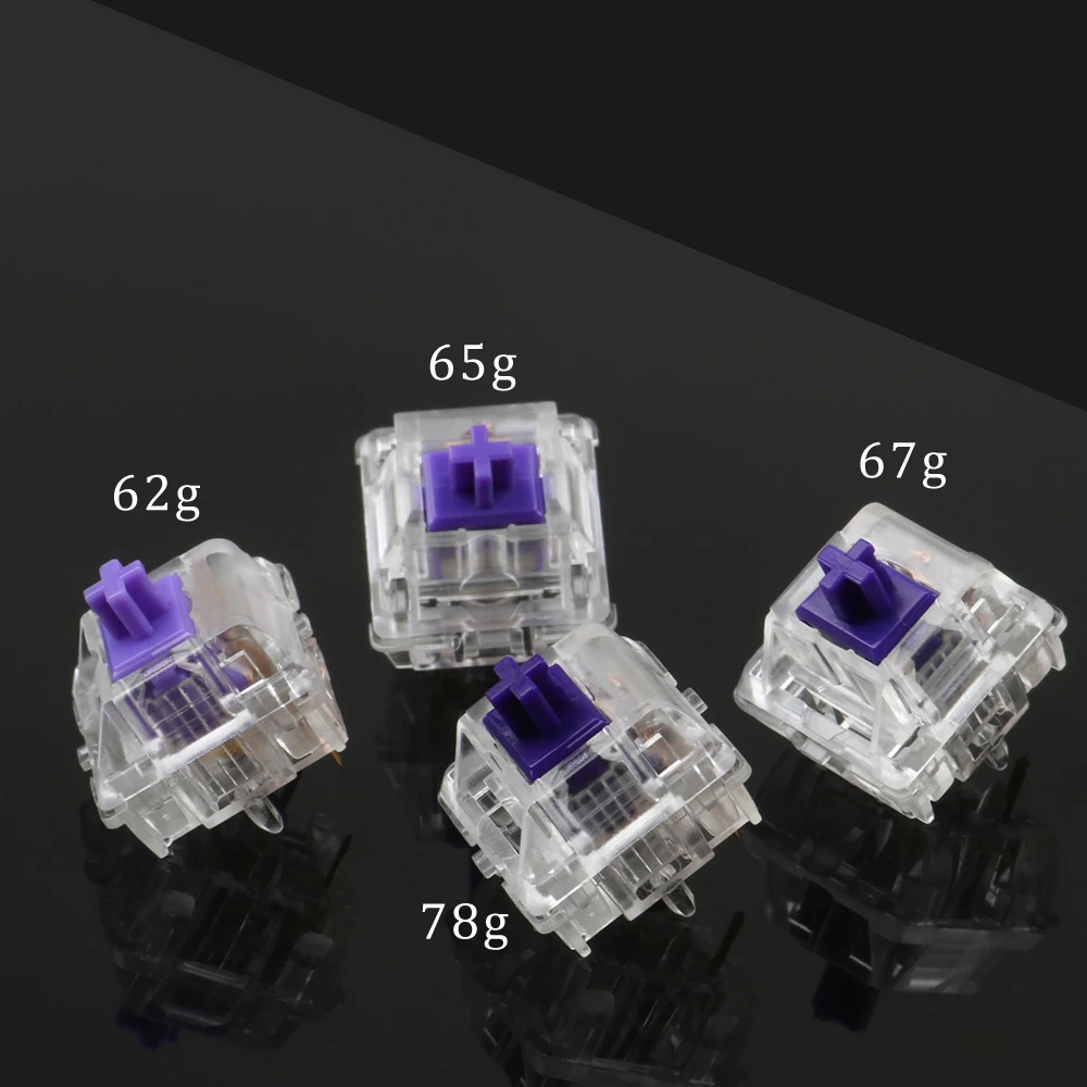 Durock Medium Tactile Key Switches 62g 65g 67g 78g Gold Plated Spring ...